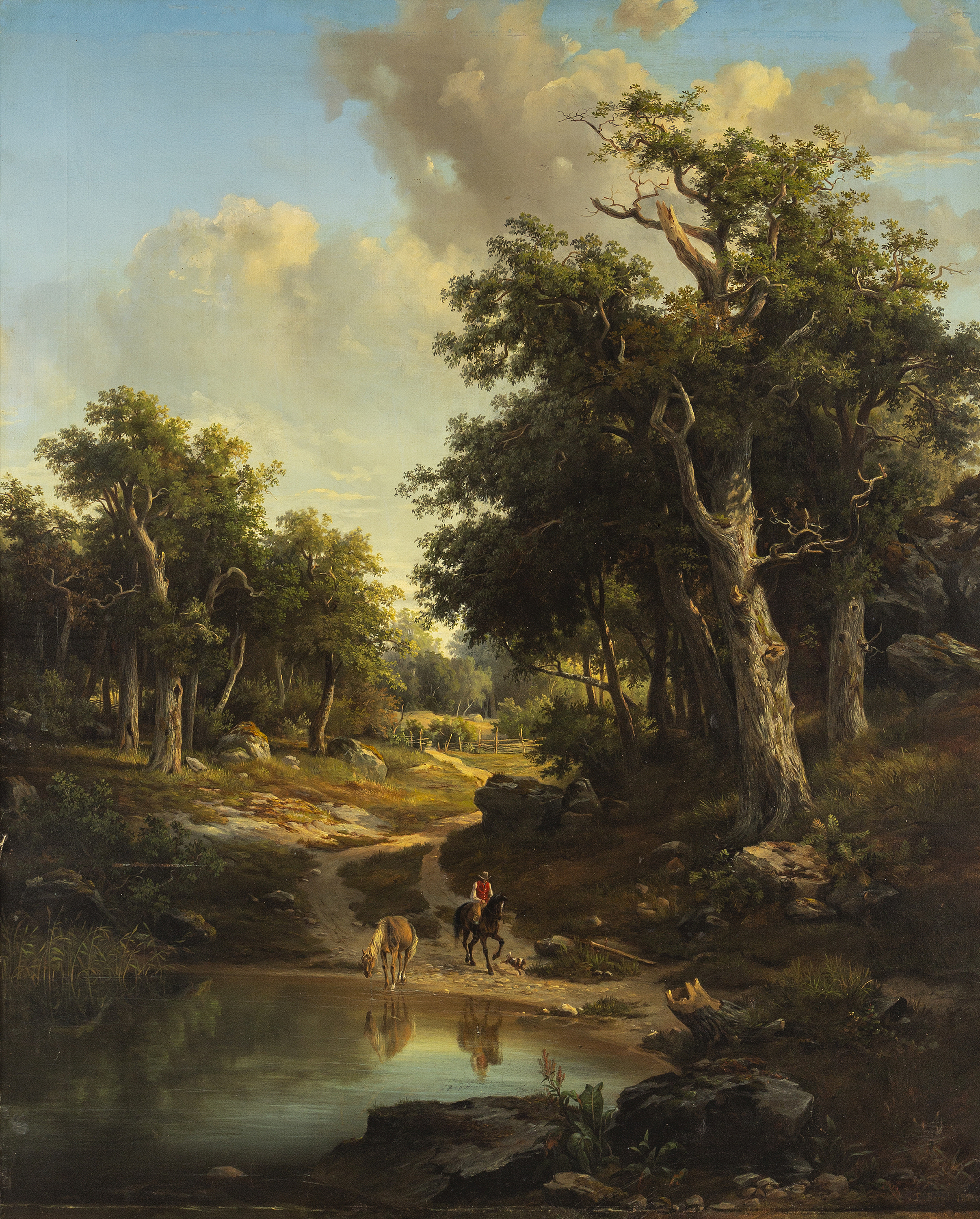 EDVARD BERGH, oil on canvas, signed and dated 1872. - Bukowskis