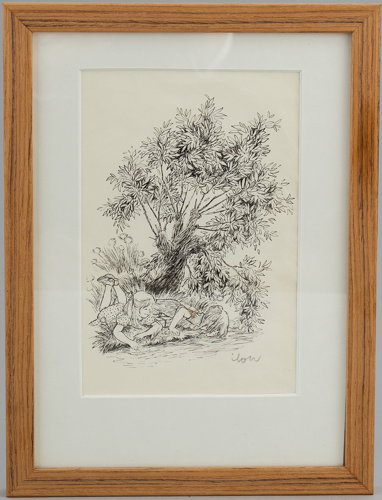 ILON WIKLAND, tuschteckning, signerad. - Bukowskis