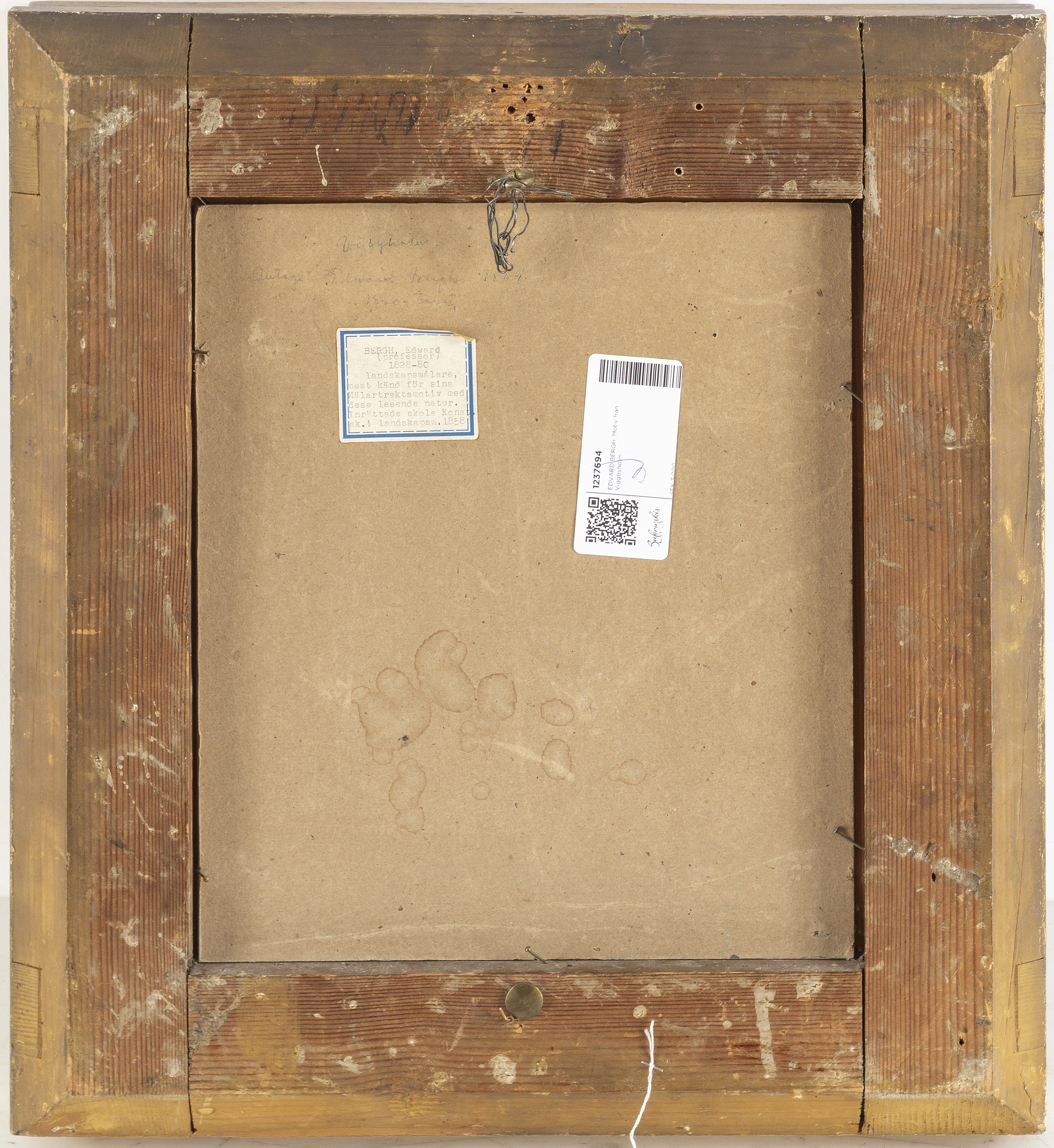 EDVARD BERGH, attributed to, oil on paper-panel. - Bukowskis