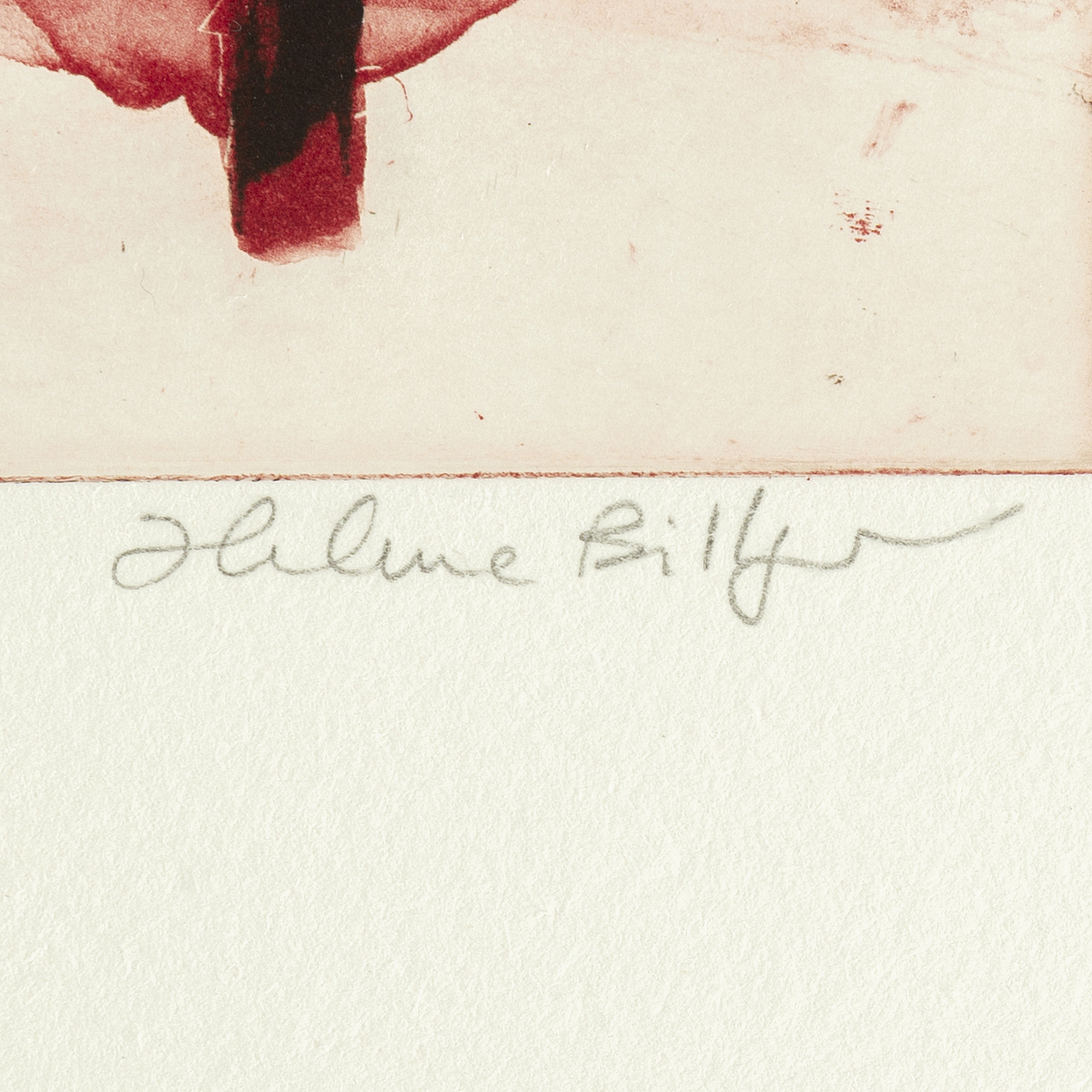 HELENE BILLGREN, etching in colours, signed Helene Billgren in pencil ...