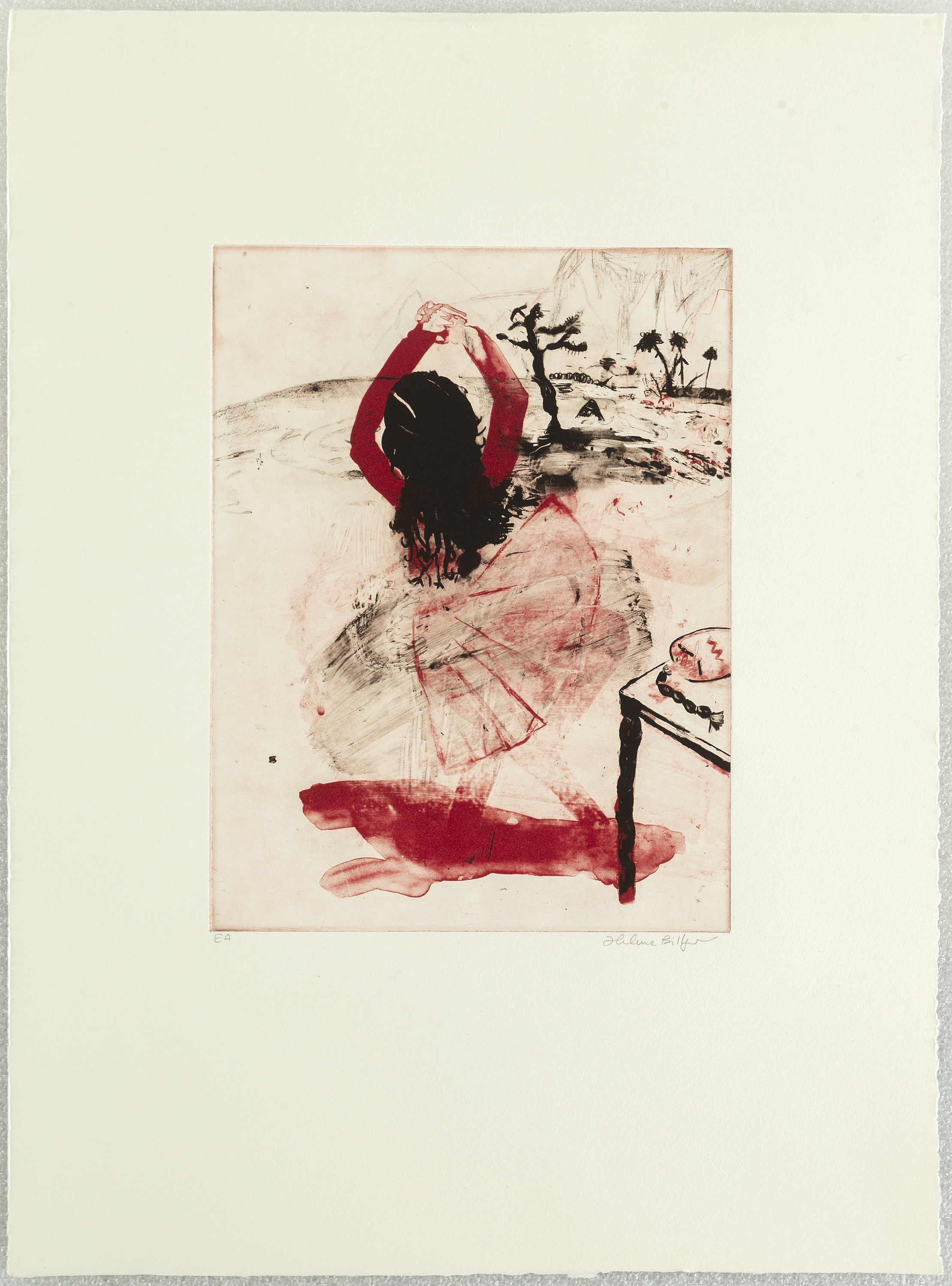 HELENE BILLGREN, etching in colours, signed Helene Billgren in pencil ...