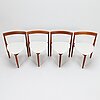 HANS OLSEN, A 1950's Danish teak dining table with four chairs. - Bukowskis