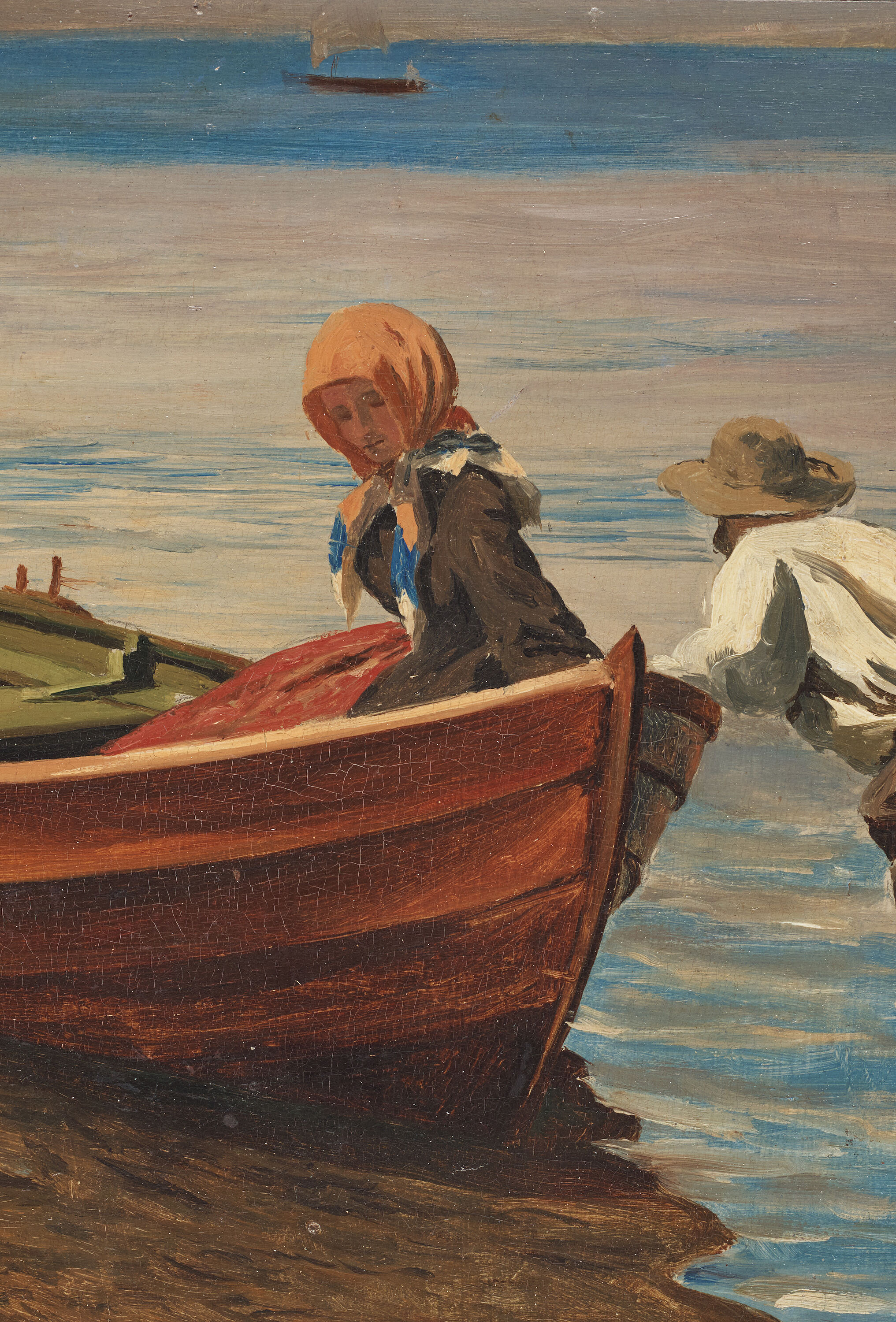 HERMAN AF SILLÉN, olja på papper lagt på papp-pannå, signerad H af ...