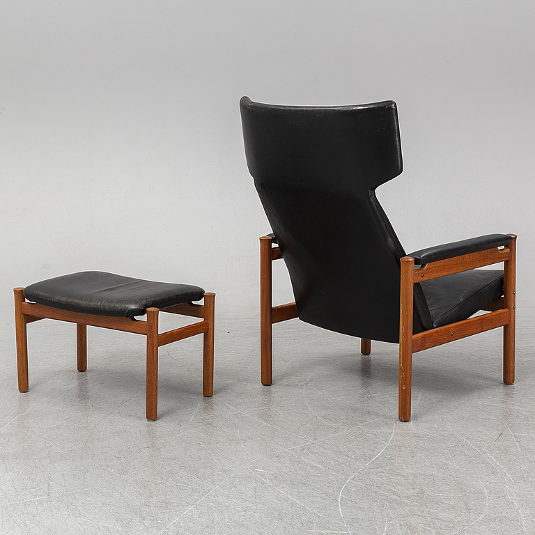 SÖREN HANSEN, an easy chair and ottoman, Friz Hansen, Denmark, 1963 ...