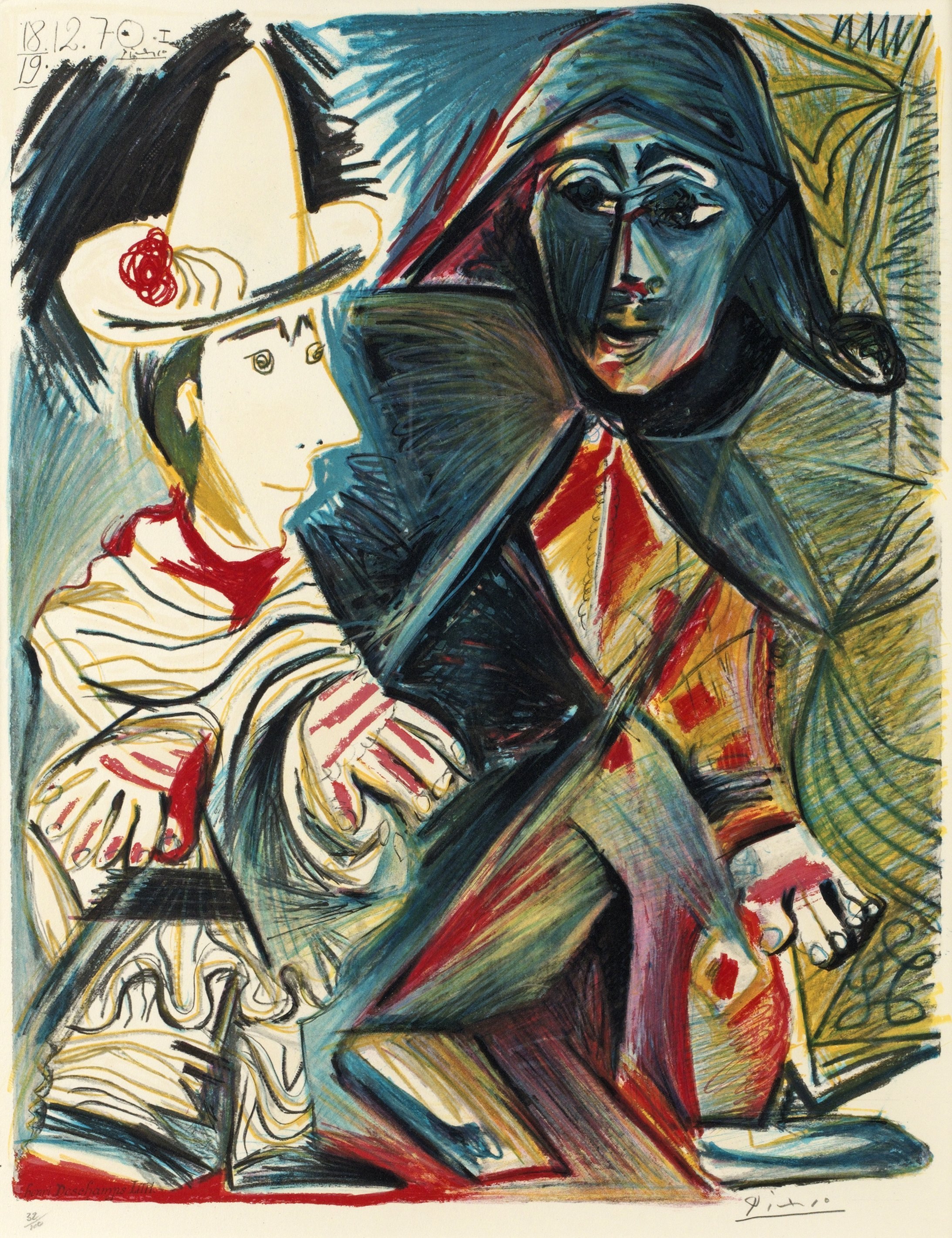 Pablo Picasso (Efter), "Le Clown et l'Harlequin". - Bukowskis