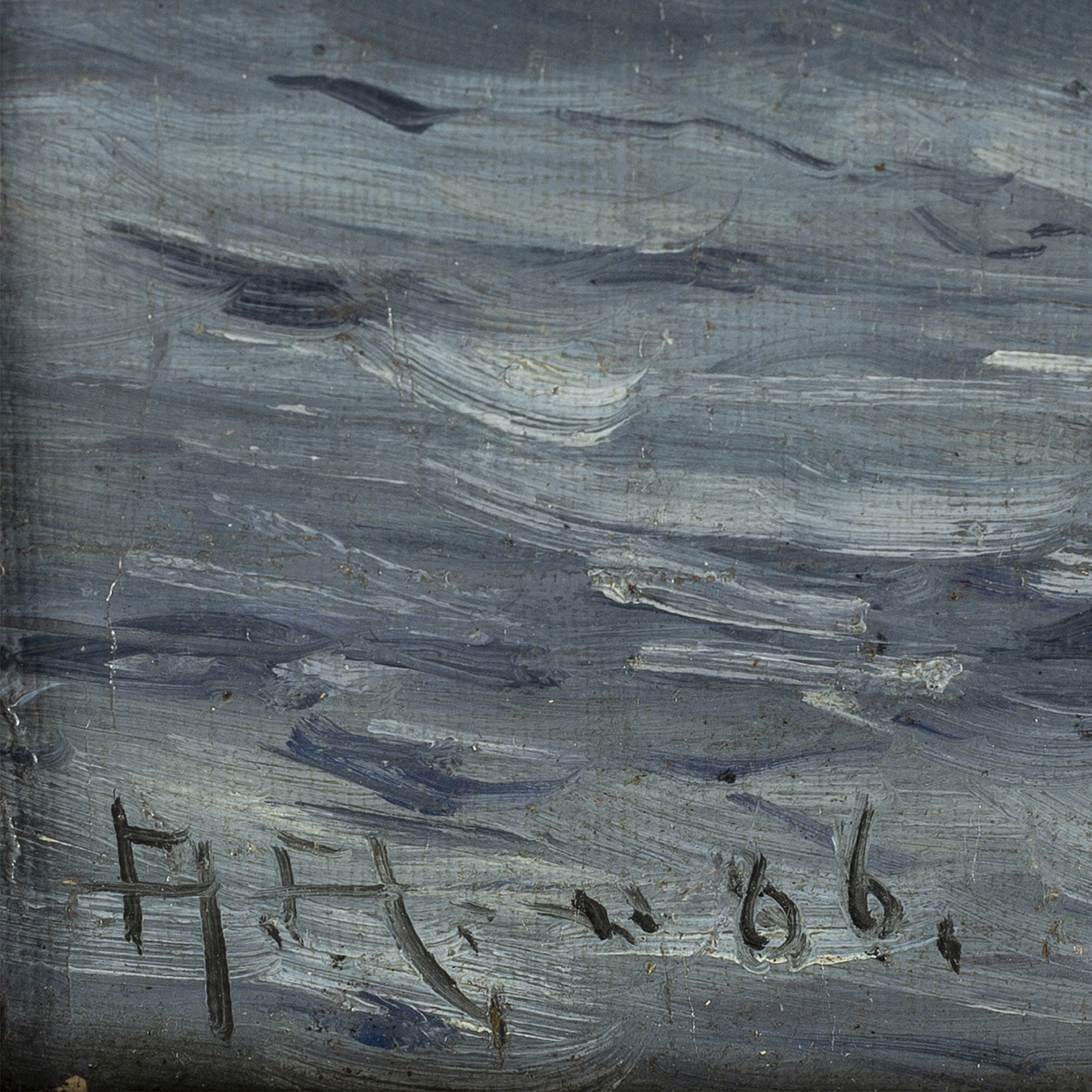 GUSTAVE ALBERT, oil on canvas laid down on paper-panel, signed A.A. and ...