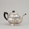A Russian 19th century parcel-gilt silver tea-pot, marked Moscow 1833 ...
