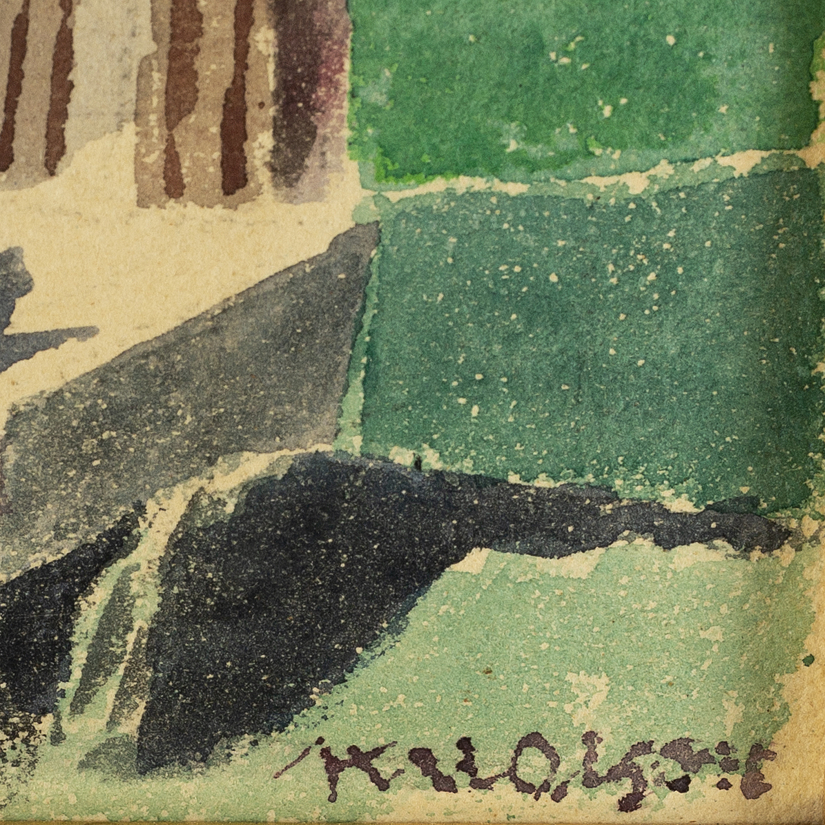 AXEL OLSON, akvarell, signerad. - Bukowskis