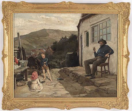 JOSEPH CLARK, oil on canvas, signed J. Clark and dated -83. - Bukowskis