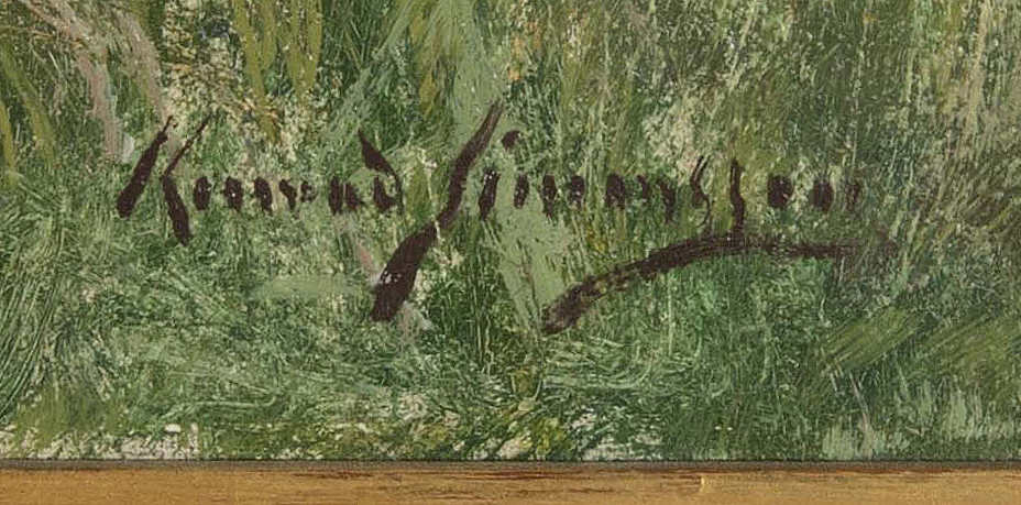 KONRAD SIMONSSON, olja på duk signerad. - Bukowskis