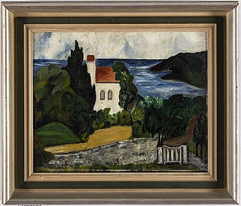 ANNA BERG, oil on paper-panel, unsigned. - Bukowskis