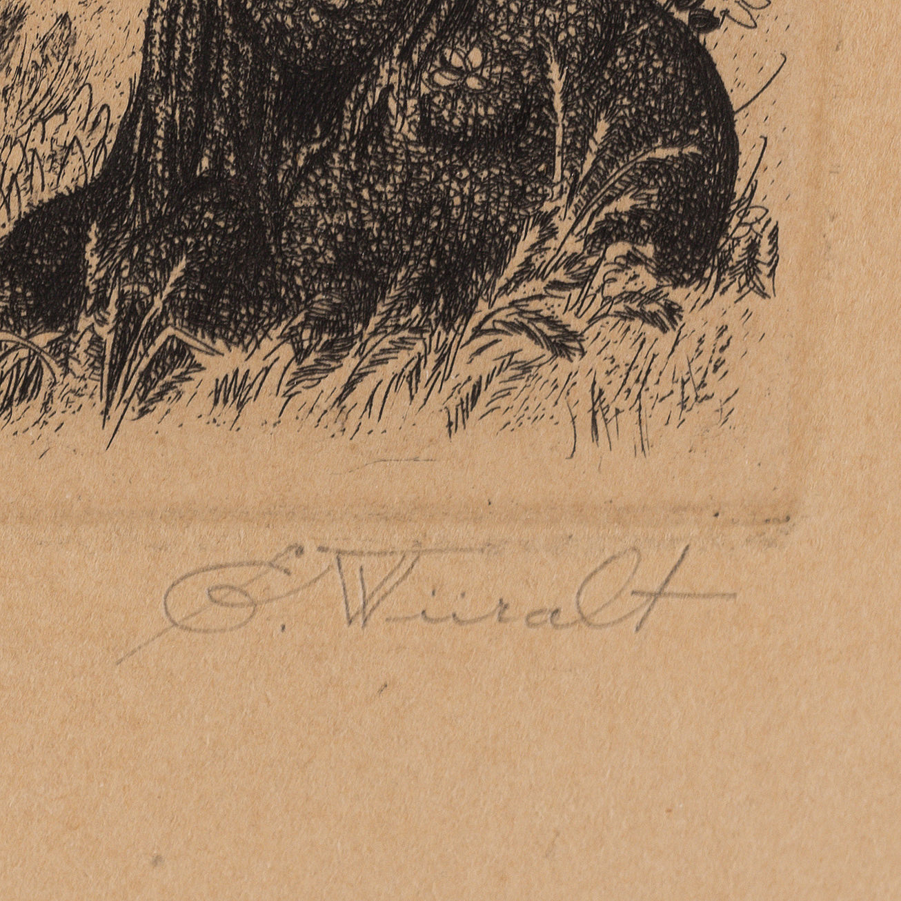 EDUARD WIIRALT, etsching, 1937, signed 82/200. - Bukowskis