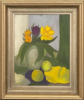 ANNA BERG, oil on panel signed. - Bukowskis