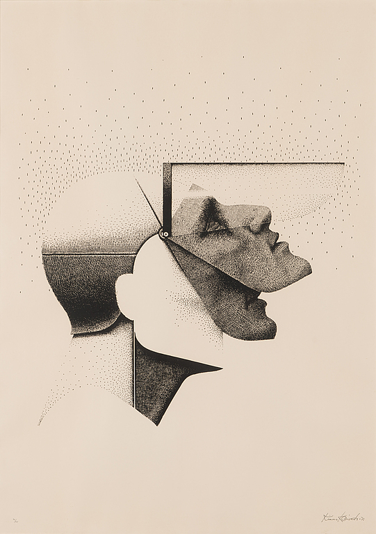 KIMMO KAIVANTO, serigraph, signed and dated -73, numbered 70/75 ...