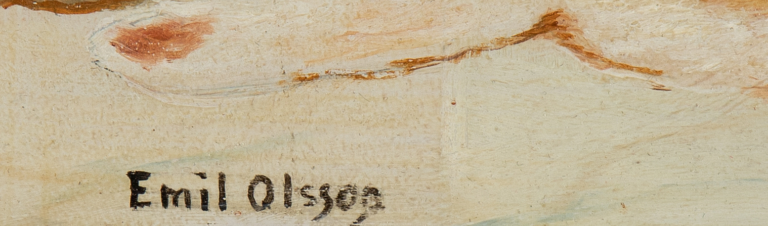 EMIL OLSSON, oil on panel, signed. - Bukowskis
