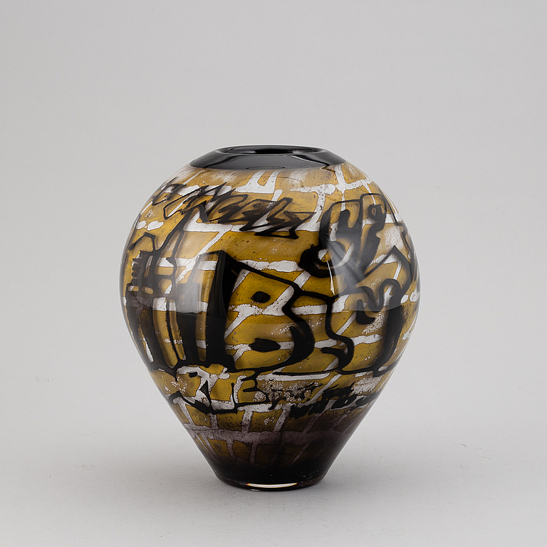 OLLE BROZÉN, vas, glas, Kosta Boda, signerad, limited edition 100 ...