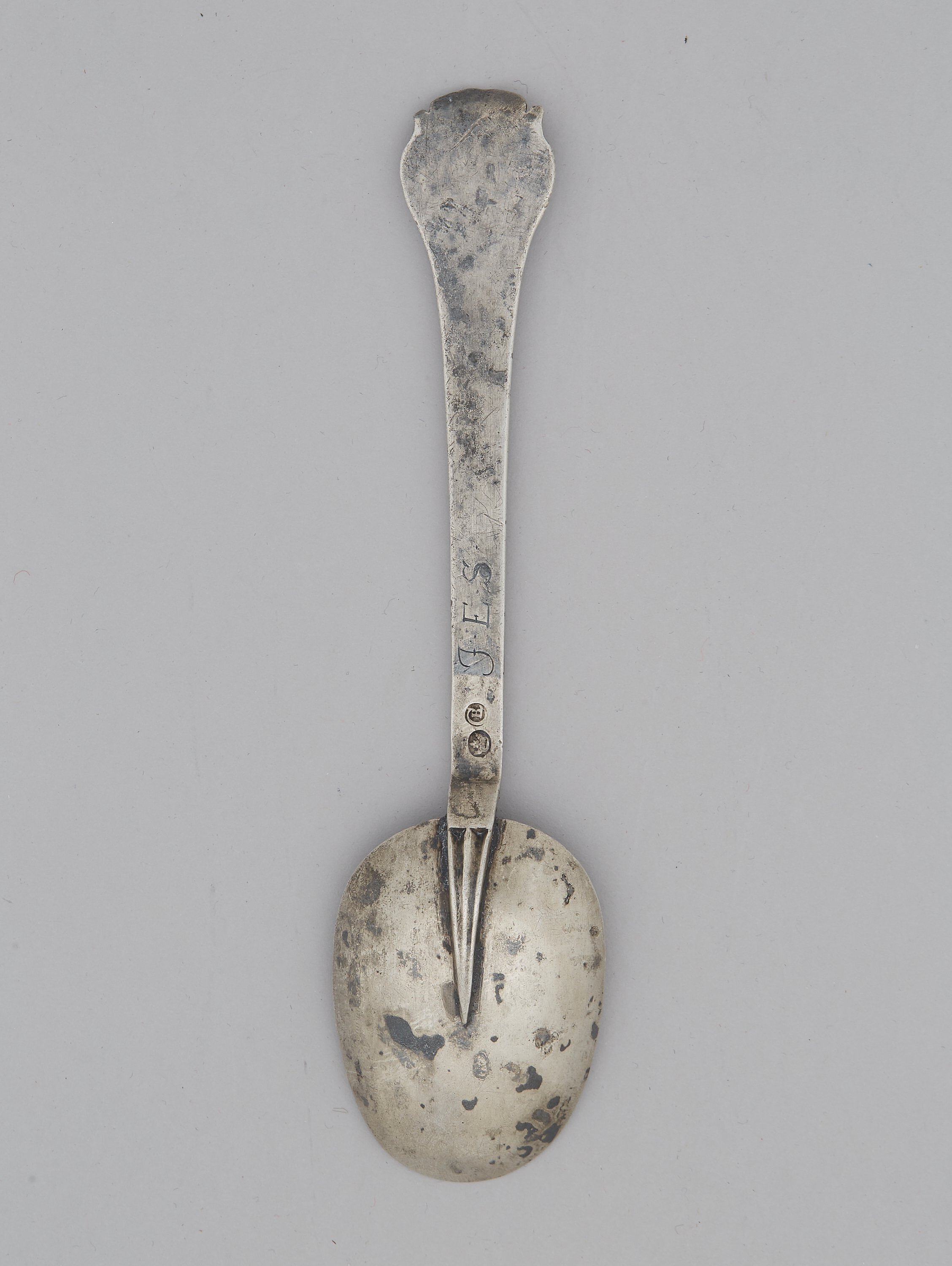 A Swedish 17th century silver rat-tail spoon, mark of Christoffer ...