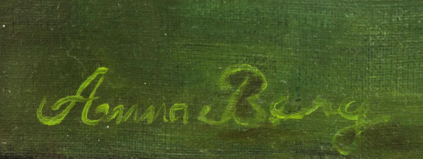 Anna Berg, oil on canvas, signed. - Bukowskis
