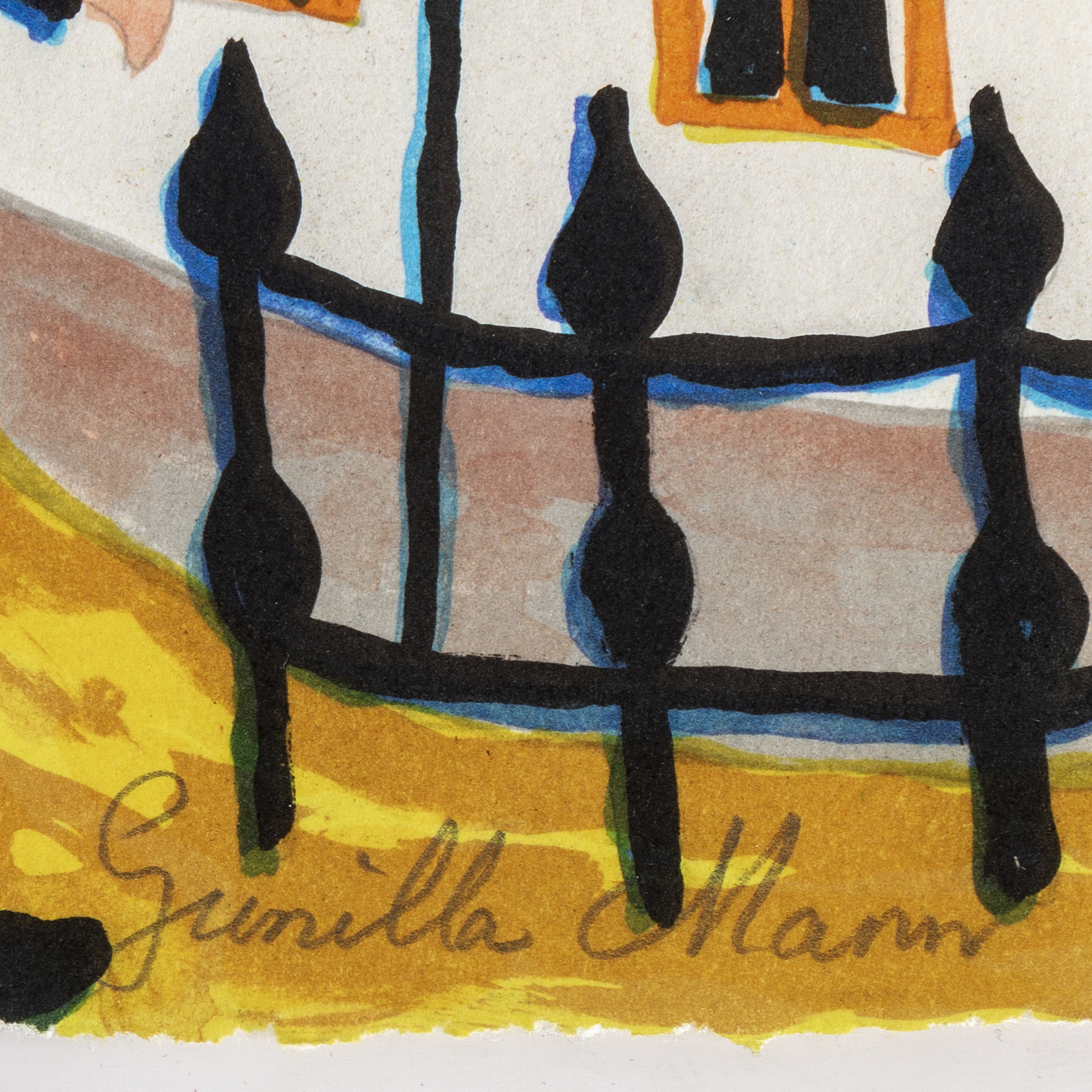 Gunilla Mann, lithograph in colours, signed HC. - Bukowskis