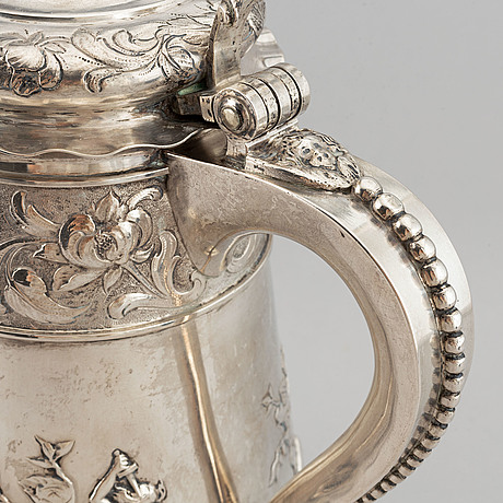 A Danish 19th century silver tankard/jug. - Bukowskis