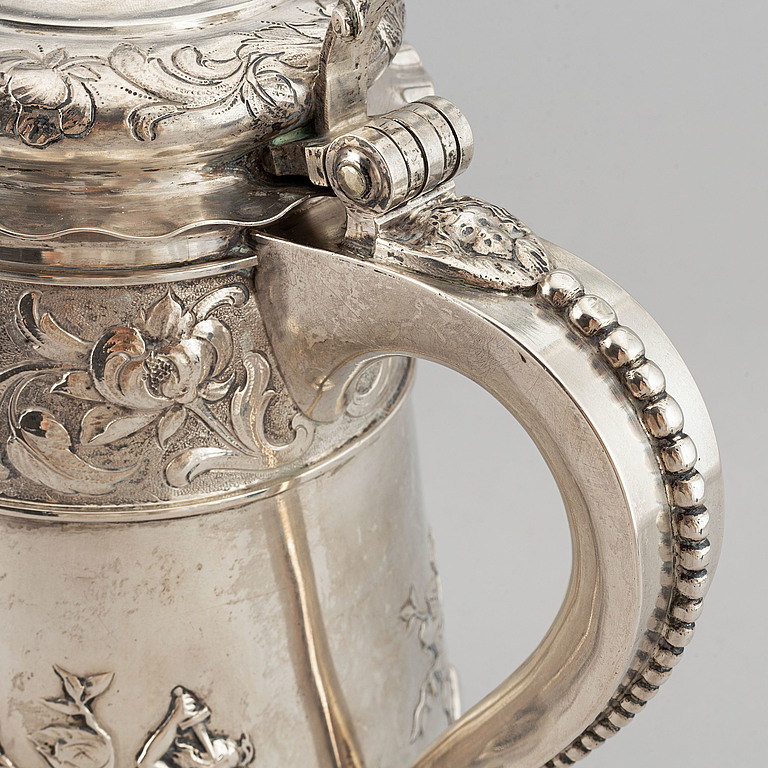 A Danish 19th century silver tankard/jug. - Bukowskis