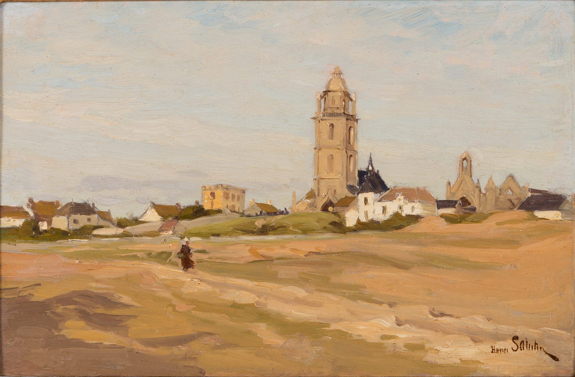 Henri Saintin, oil on board, signed. - Bukowskis
