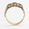 Ring, 14K guld, diamanter ca 0.20 ct tot och smaragder. - Bukowskis