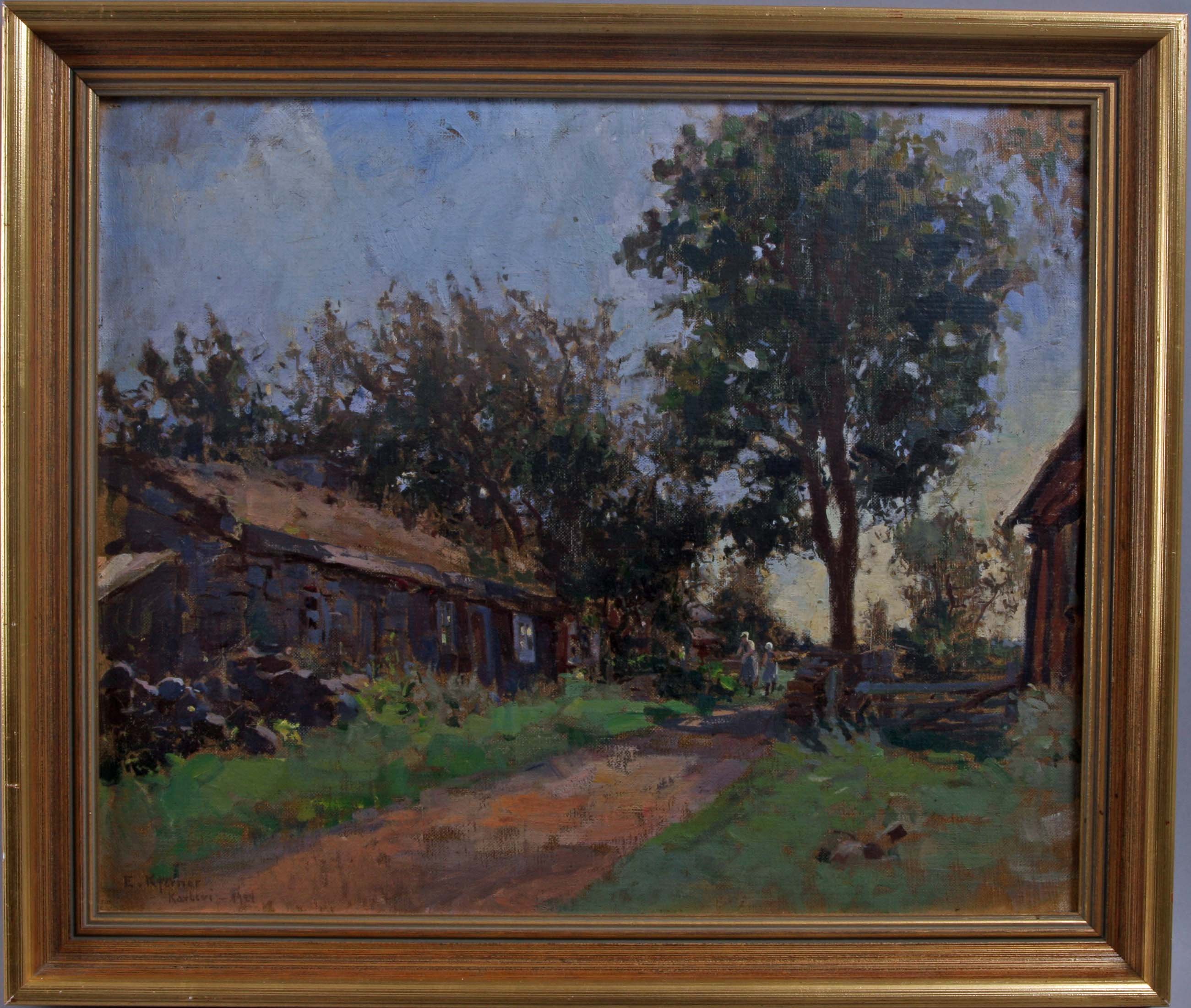 ESTHER KJERNER, olja på uppfordrad duk, sign. - Bukowskis