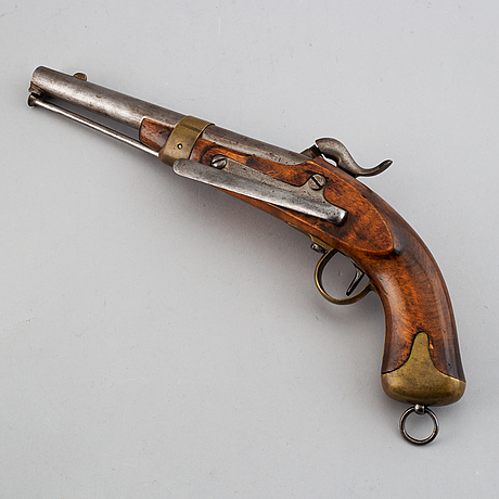 A Swedish percussion pistol, 1845 Navy pattern. - Bukowskis