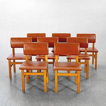 John Kandell, stolar 8 st av JE Blomqvist möbelfabrik Uppsala, 1960-tal ...