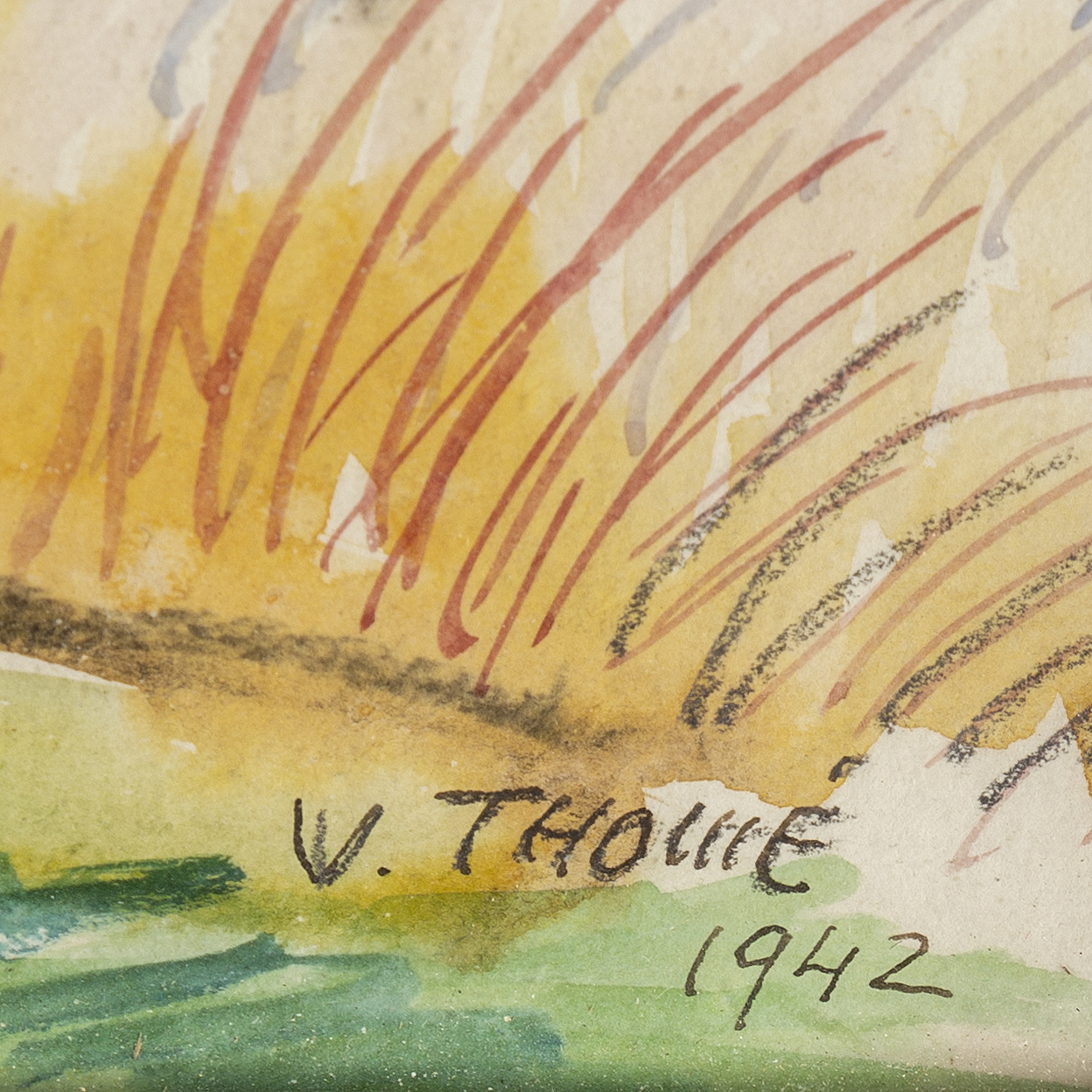 Verner Thomé, watercolor, signer and dated -42. - Bukowskis