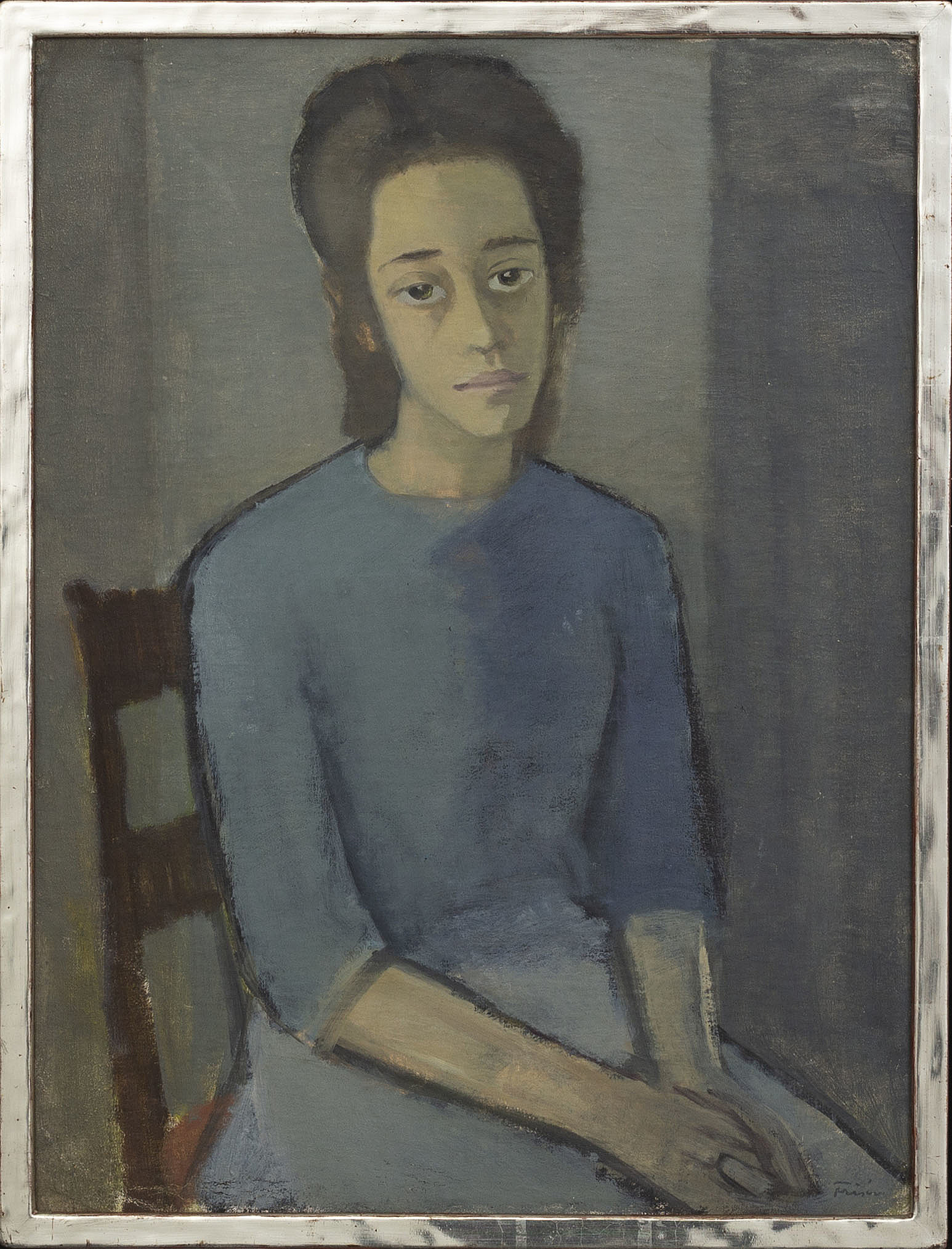 Vera Frisén, olja på duk på pannå, stämpelsignerad. - Bukowskis