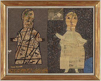 Max Papart, collage, signerat. - Bukowskis