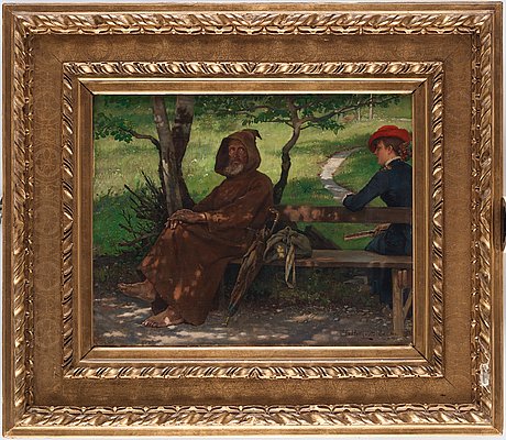 Carl Gustaf Hellqvist, "Vid skogsvägen". - Bukowskis