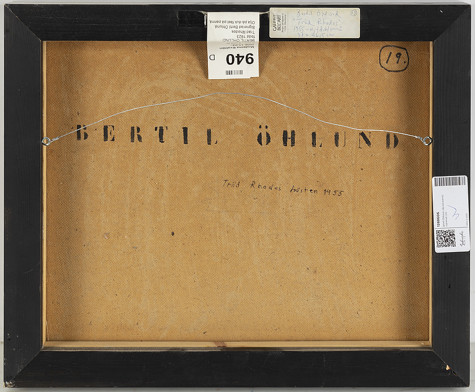 Bertil Öhlund, oil on panel, signed. - Bukowskis