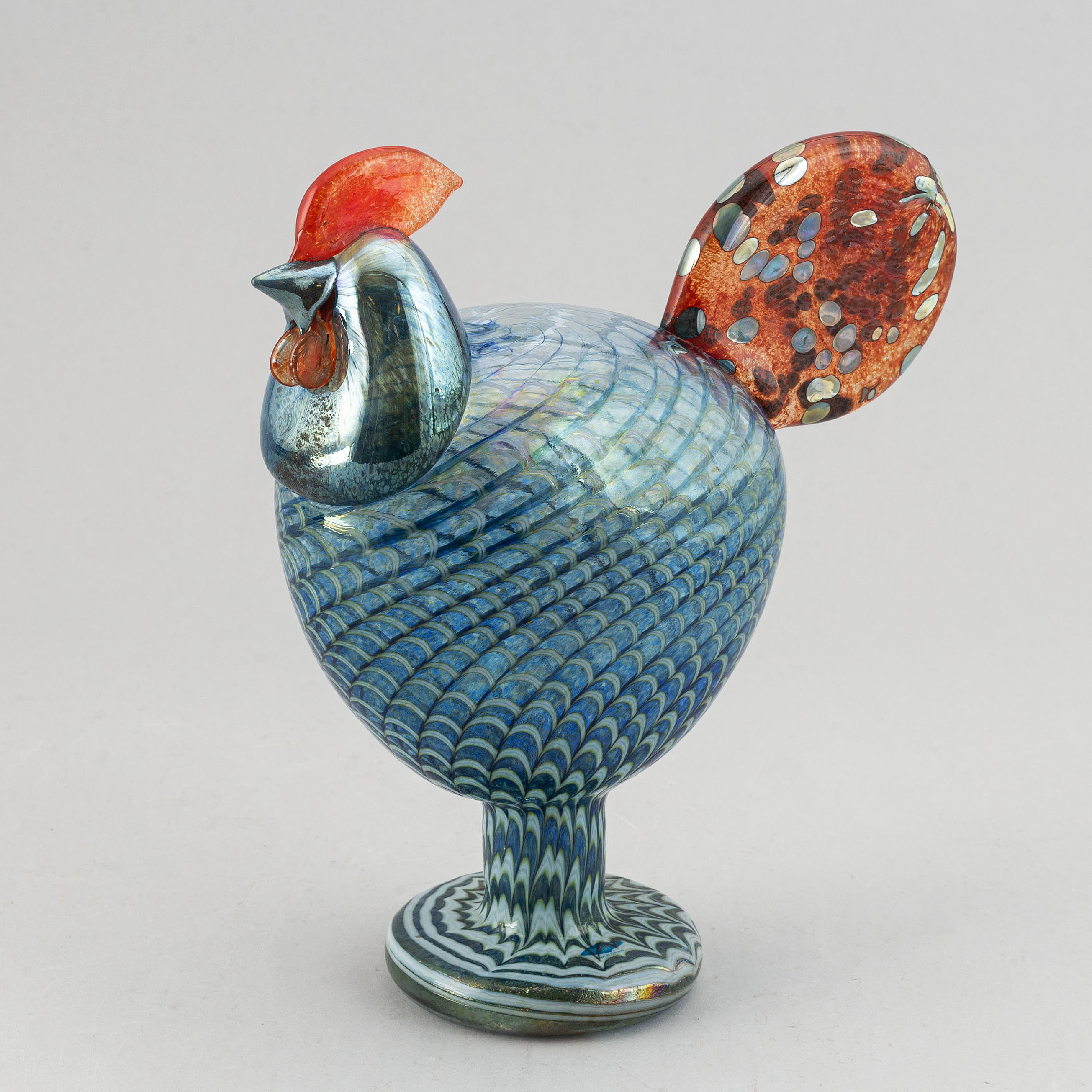 Oiva Toikka, a rooster glass sculpture, Nuutajärvi, Finland. - Bukowskis