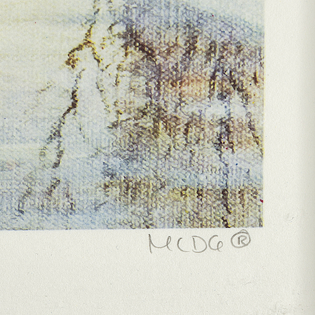 Marianne Lindberg De Geer, colour lithograph, signed and numbered 139/ ...