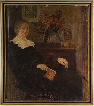 Ellen Key, Okänd konstnär, 1900-tal, olja på duk, signerad. - Bukowskis