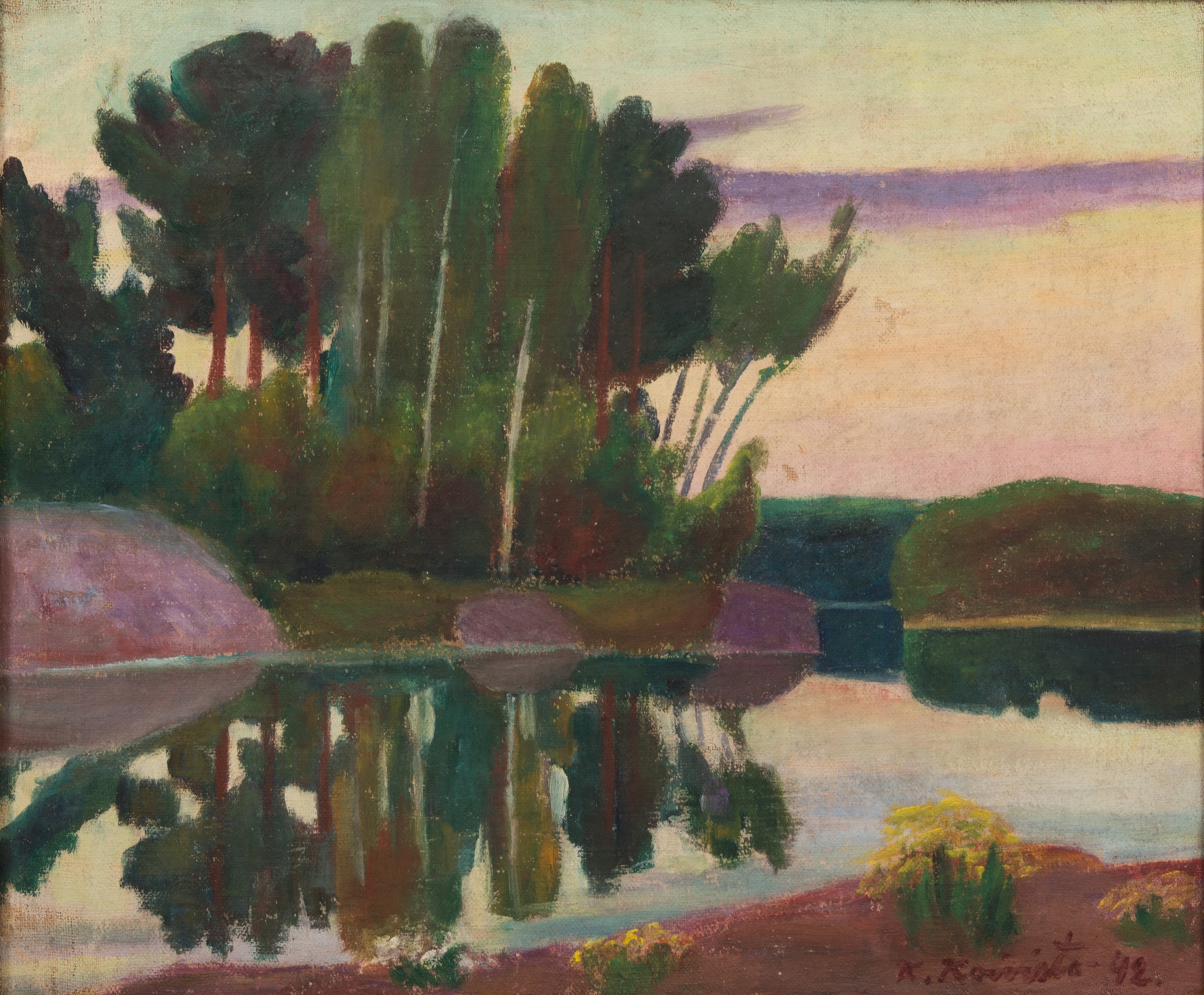 Kullervo Koivisto, oil on canvas, signed and dated -42. - Bukowskis