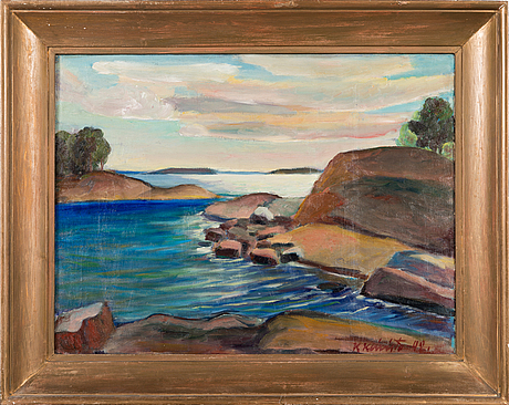 Kullervo Koivisto, oil on canvas, signed and dated -42. - Bukowskis