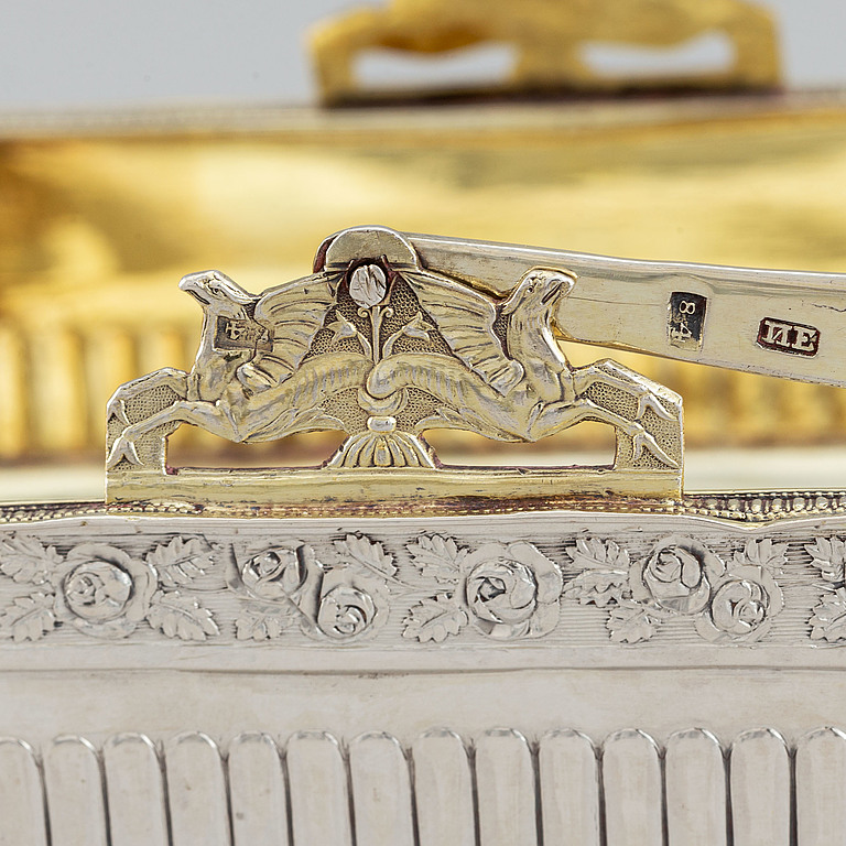 A russian parcel-gilt silver basket, Moscow 1830s. - Bukowskis