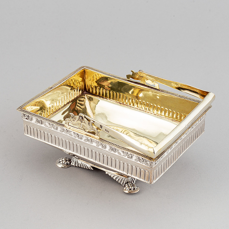 A russian parcel-gilt silver basket, Moscow 1830s. - Bukowskis