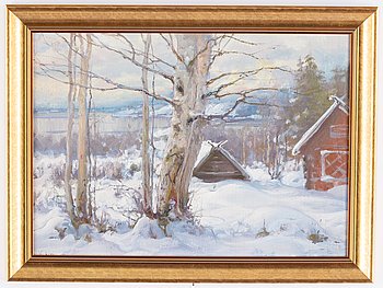 Vasili Levi, olja på pannå, signerad. - Bukowskis