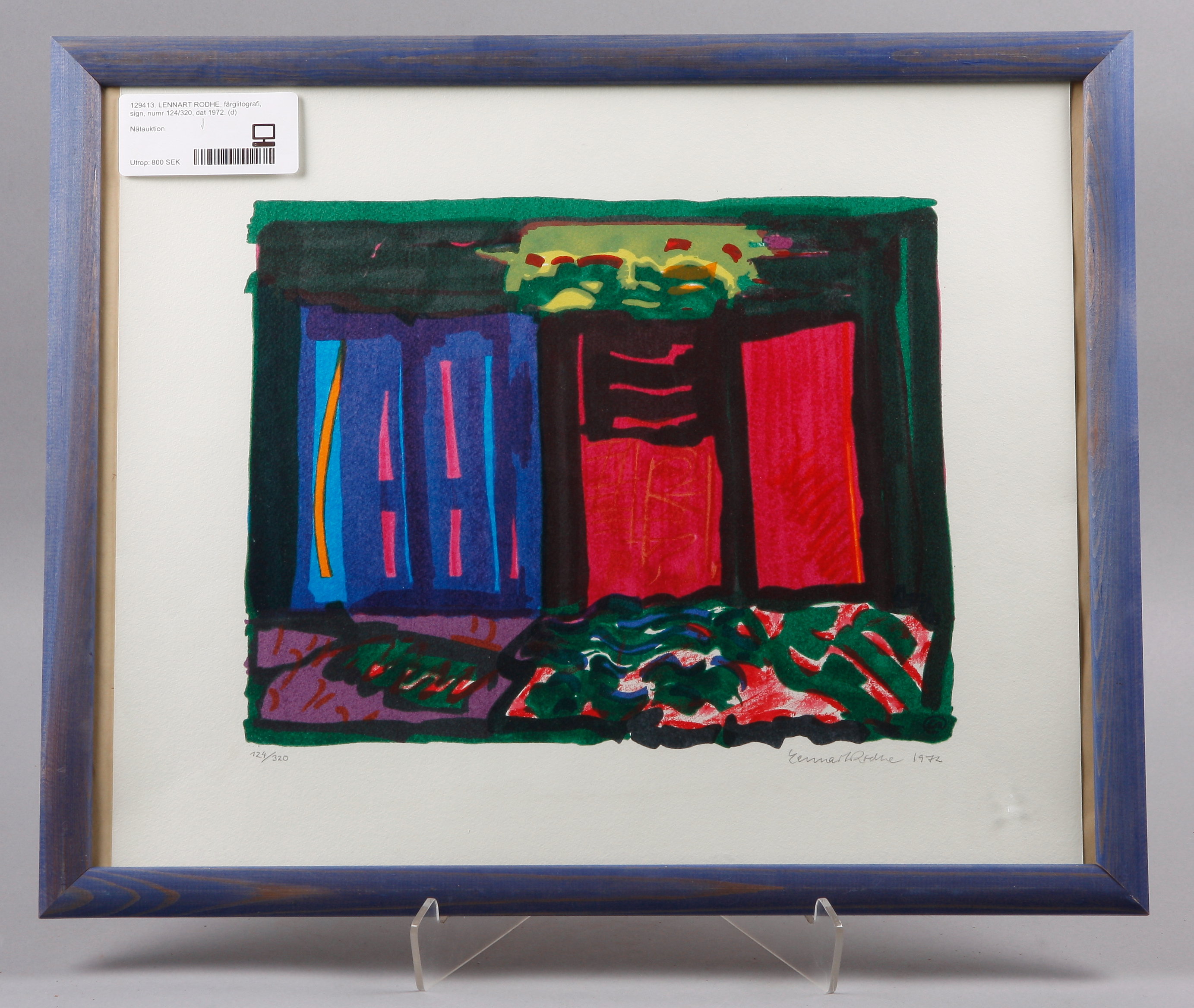 LENNART RODHE, färglitografi, sign, numr 124/320, dat 1972. - Bukowskis