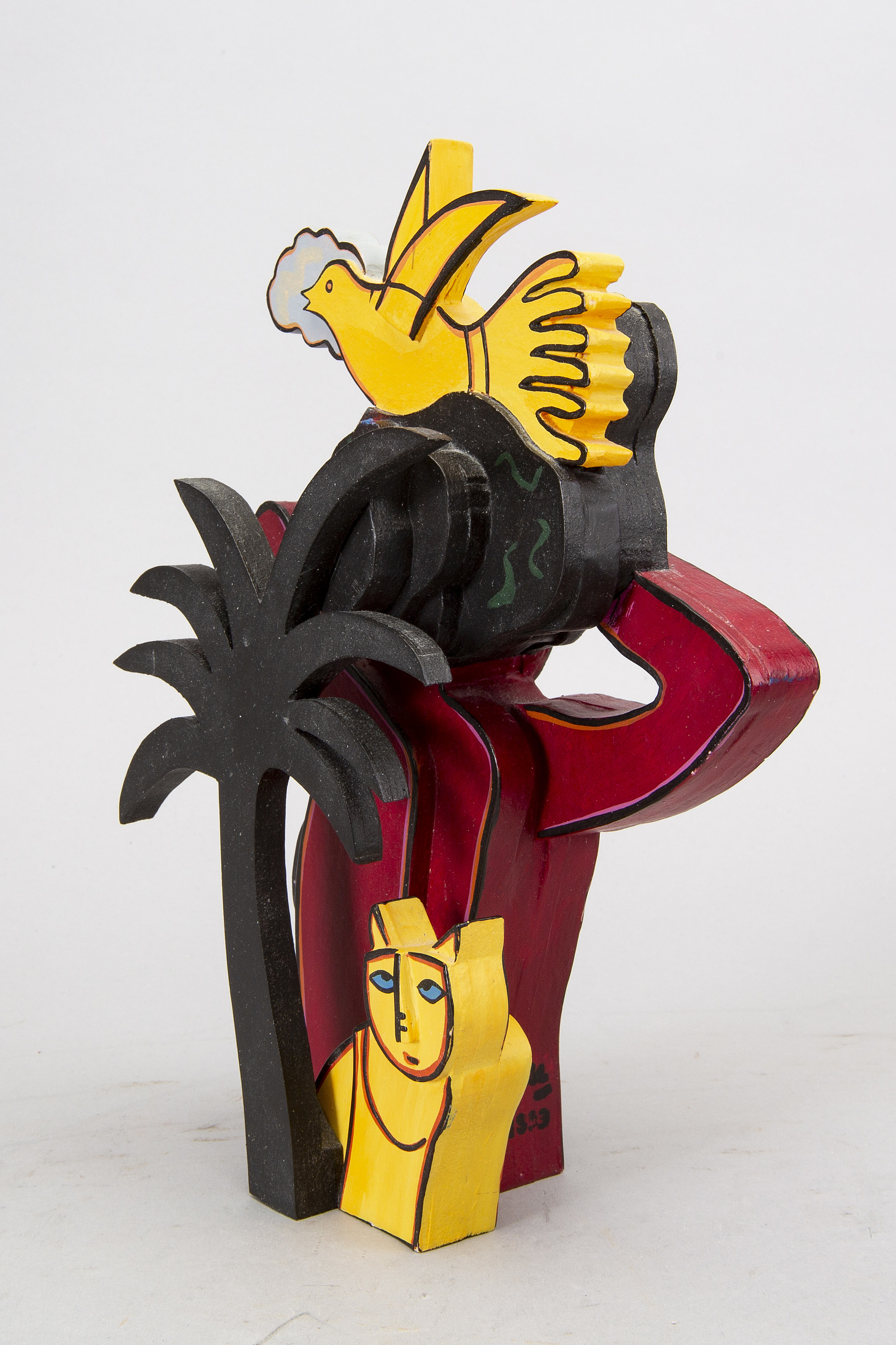 Beverloo Corneille, signd and dated wooden sculpture 608/999. - Bukowskis