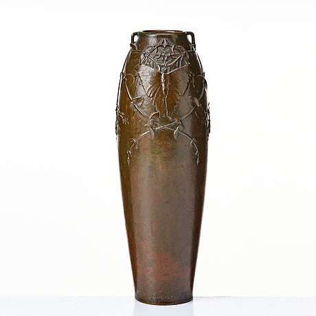 Hugo Elmqvist, a patinated bronze Art Nouveau vase, Florence, ca 1900 ...