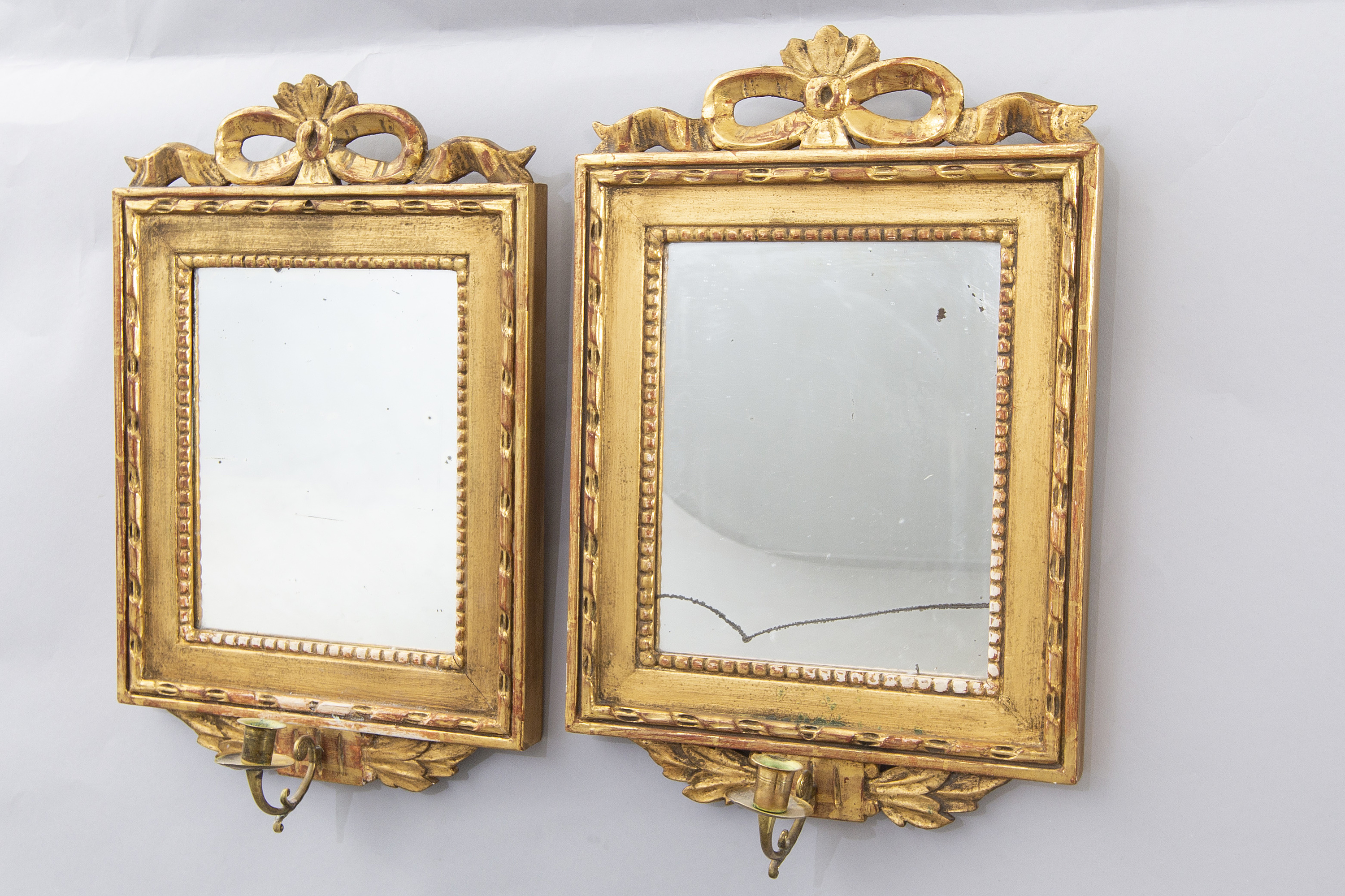 Spegellampetter ett par gustaviansk stil 1800-talets senare del ...