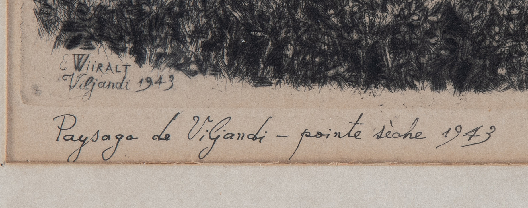 Eduard Wiiralt, torrnålsetsning, signerad. - Bukowskis