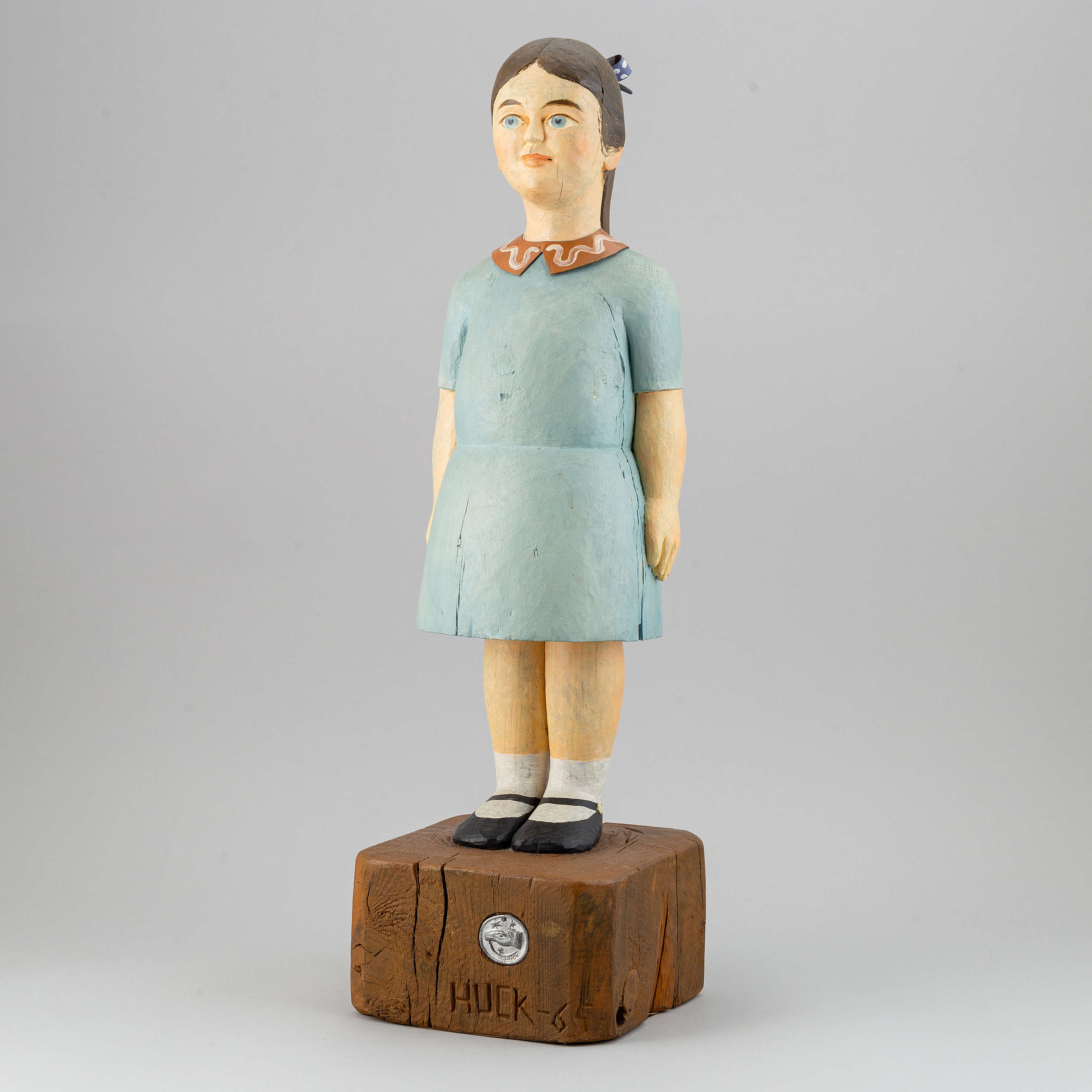 Lars Huck Hultgren, sculpture, painted wood, signed and dated -65 ...