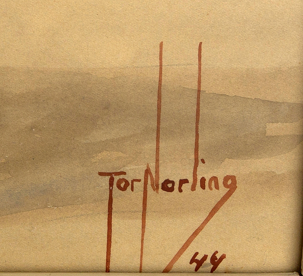 Tor Norling, watercolor, signed and dated -44. - Bukowskis